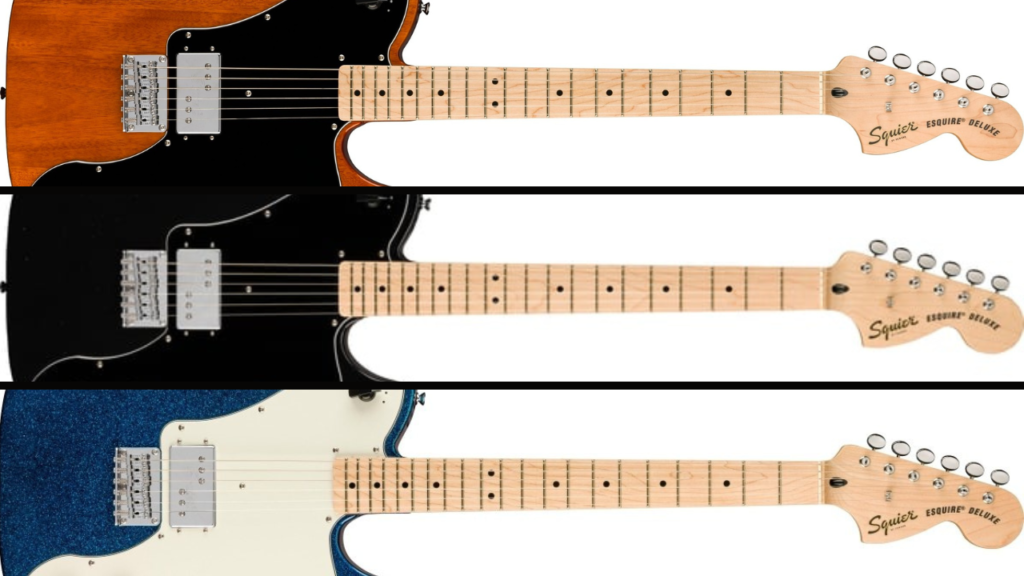 Squier by Fender Paranormal Esquire Deluxe Mocha＆Metallic Black＆Blue ...